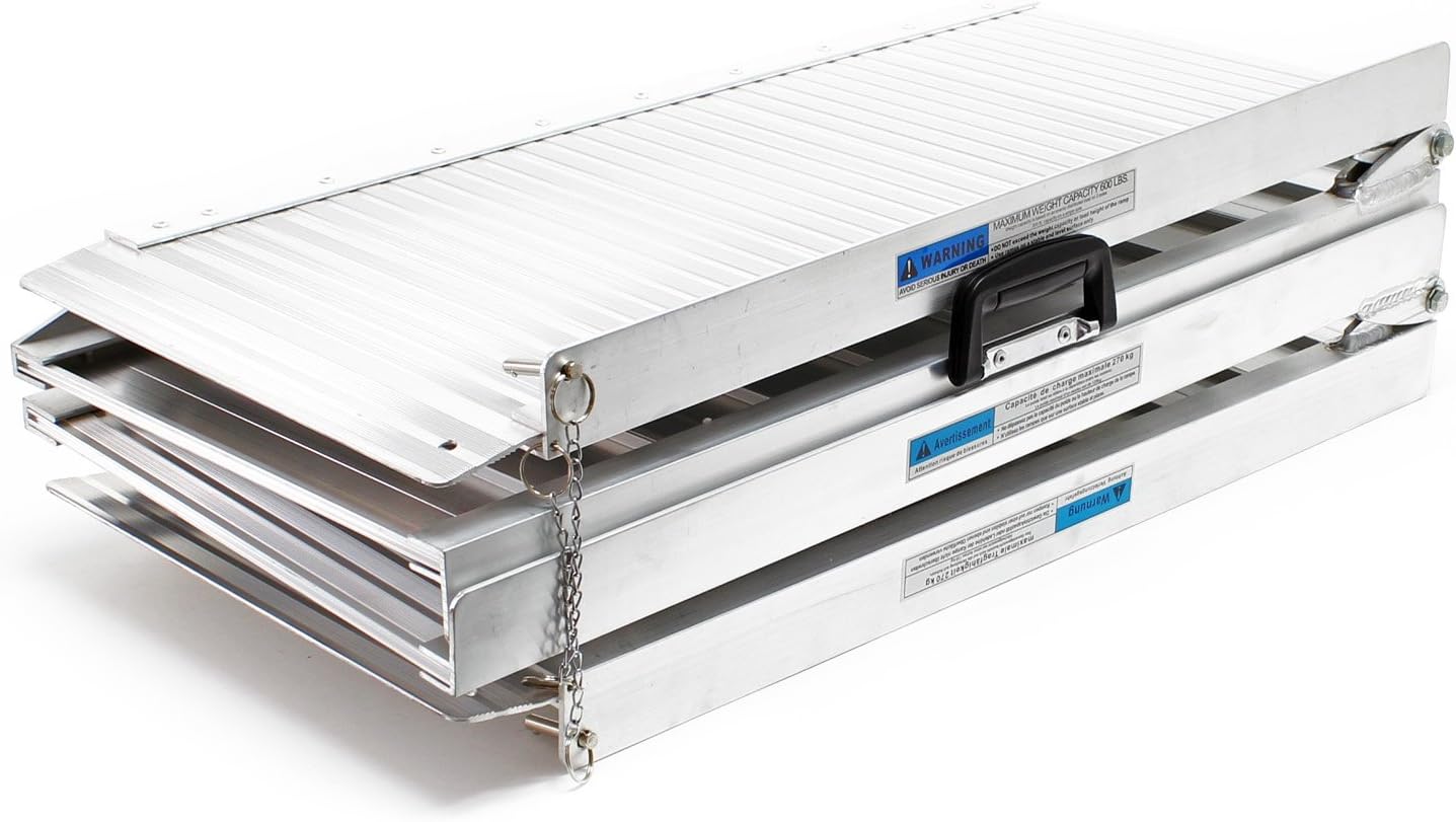 Rollstuhlrampe Rollirampe Auffahrschiene 2X faltbar Aluminium 183cm 27 – techstudio.ch