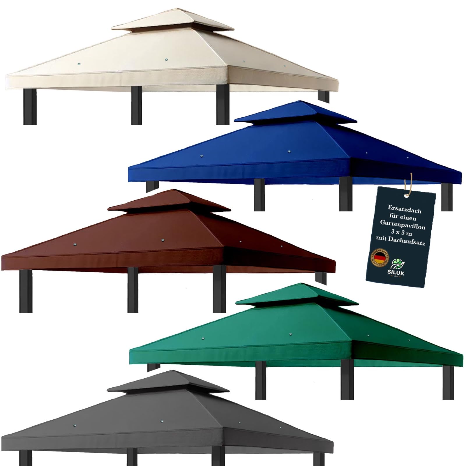 Ersatzdach Pavillon 3x3 Wasserdicht Schweiz