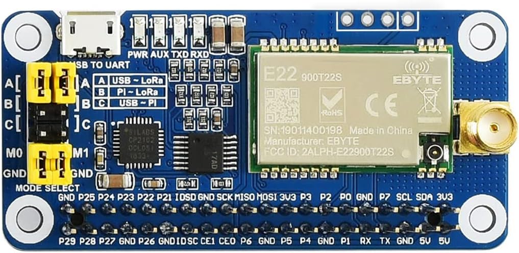 Waveshare SX1262 868M LoRa HAT, Compatible with Raspberry Pi, for Euro – techstudio.ch