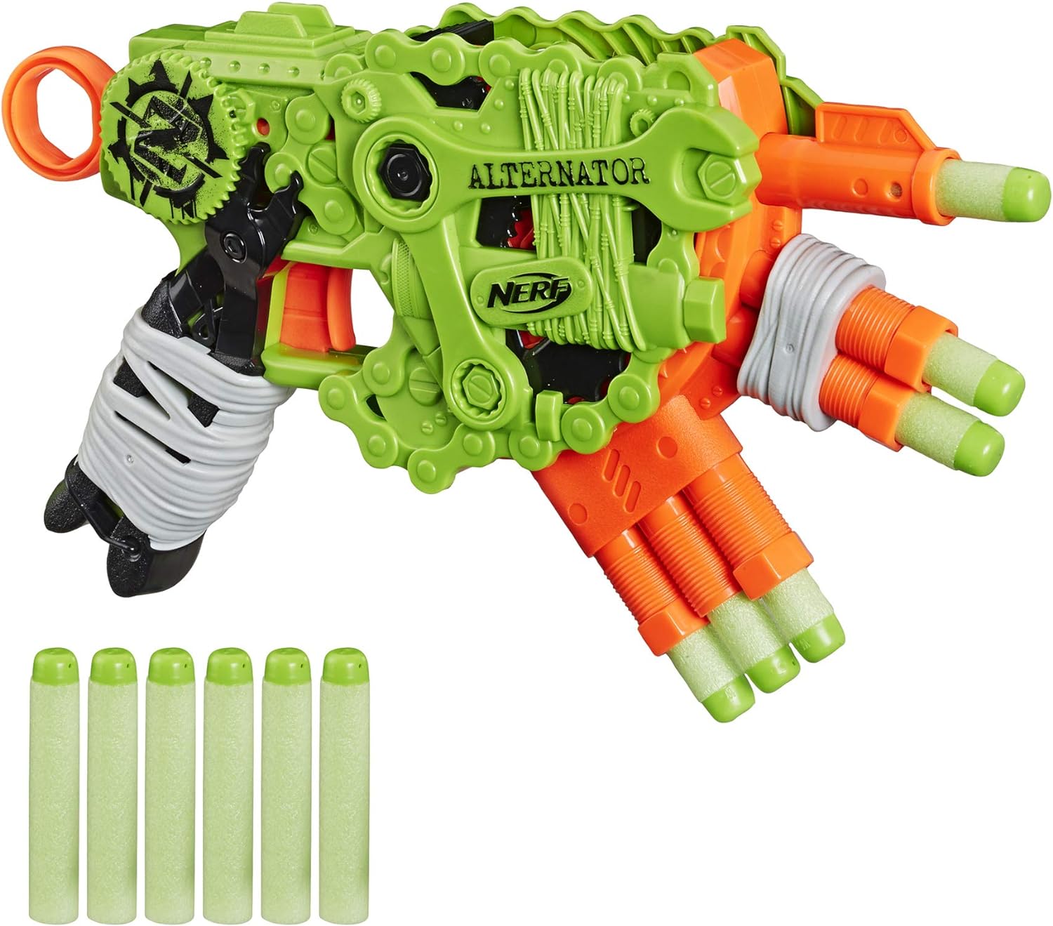 NERF Zombie Strike Alternator Blaster -- Fires 3 Ways -- Includes 12 O – techstudio.ch