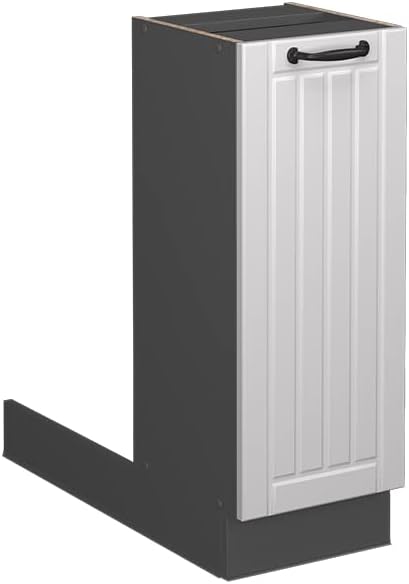 Vicco Kücheninsel Fame-Line, Weiss Landhaus/Anthrazit, 30 cm ohne Arbe – techstudio.ch