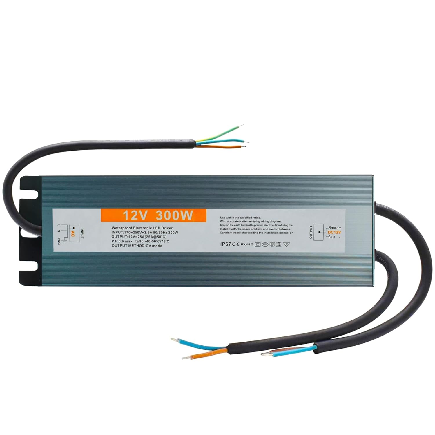 LED Trafo 12V 300W DC Netzteil Outdoor IP67 Wasserdicht Transformateur – techstudio.ch