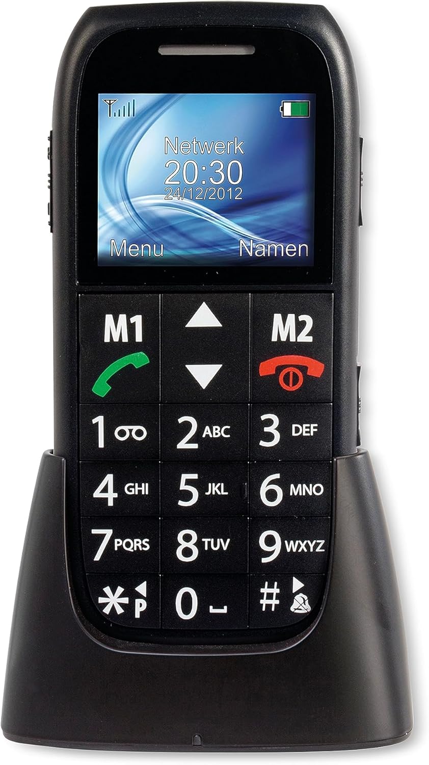 Fysic FM-7500 Seniorentelefon mit extragrossen Tasten mit Tischladeger – techstudio.ch