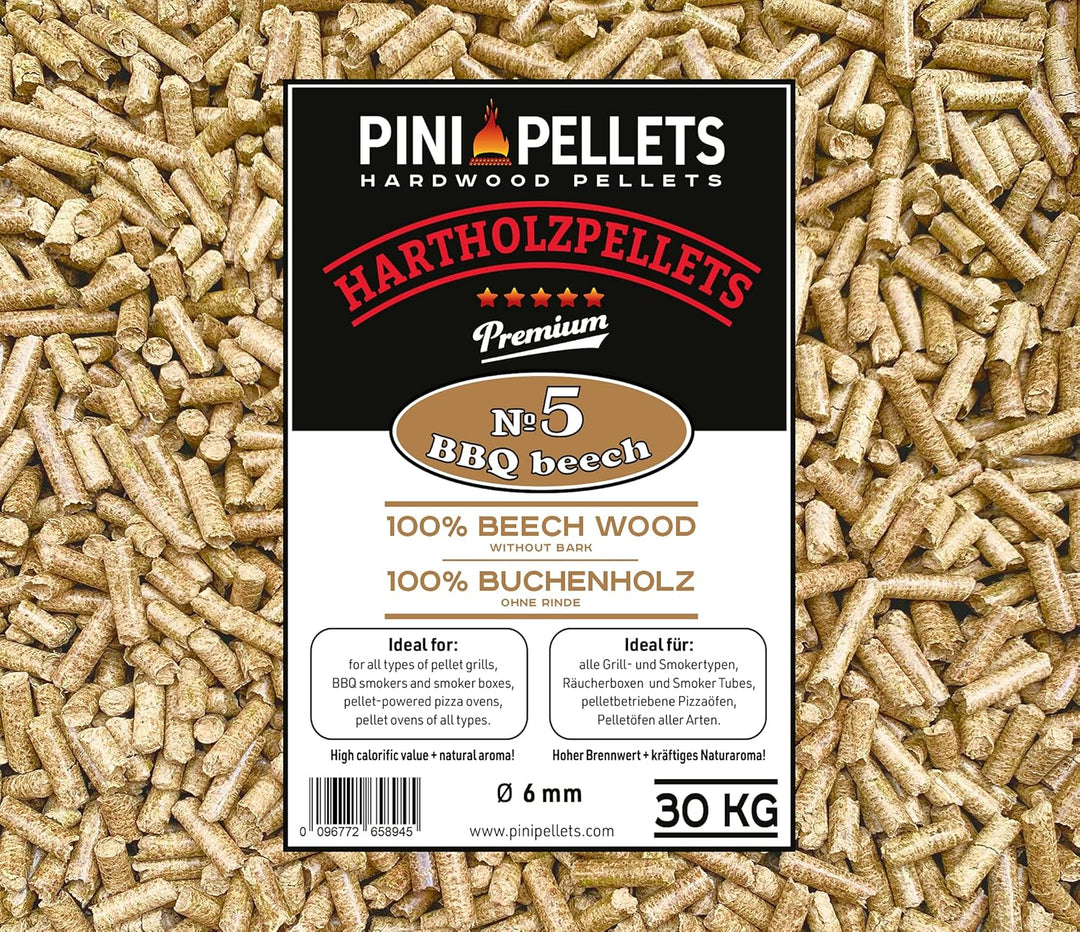 PINI Hartholzpellets 100% Buche № 5 BBQ Beech 30 Kg Grillpellets zum G – techstudio.ch