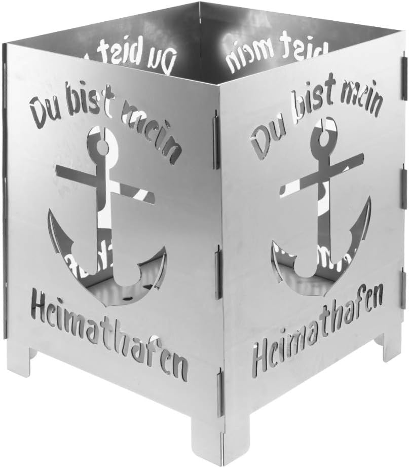 Bentatec Feuerstelle gelasert Du bist Mein Heimathafen Feuertonne Terr ...