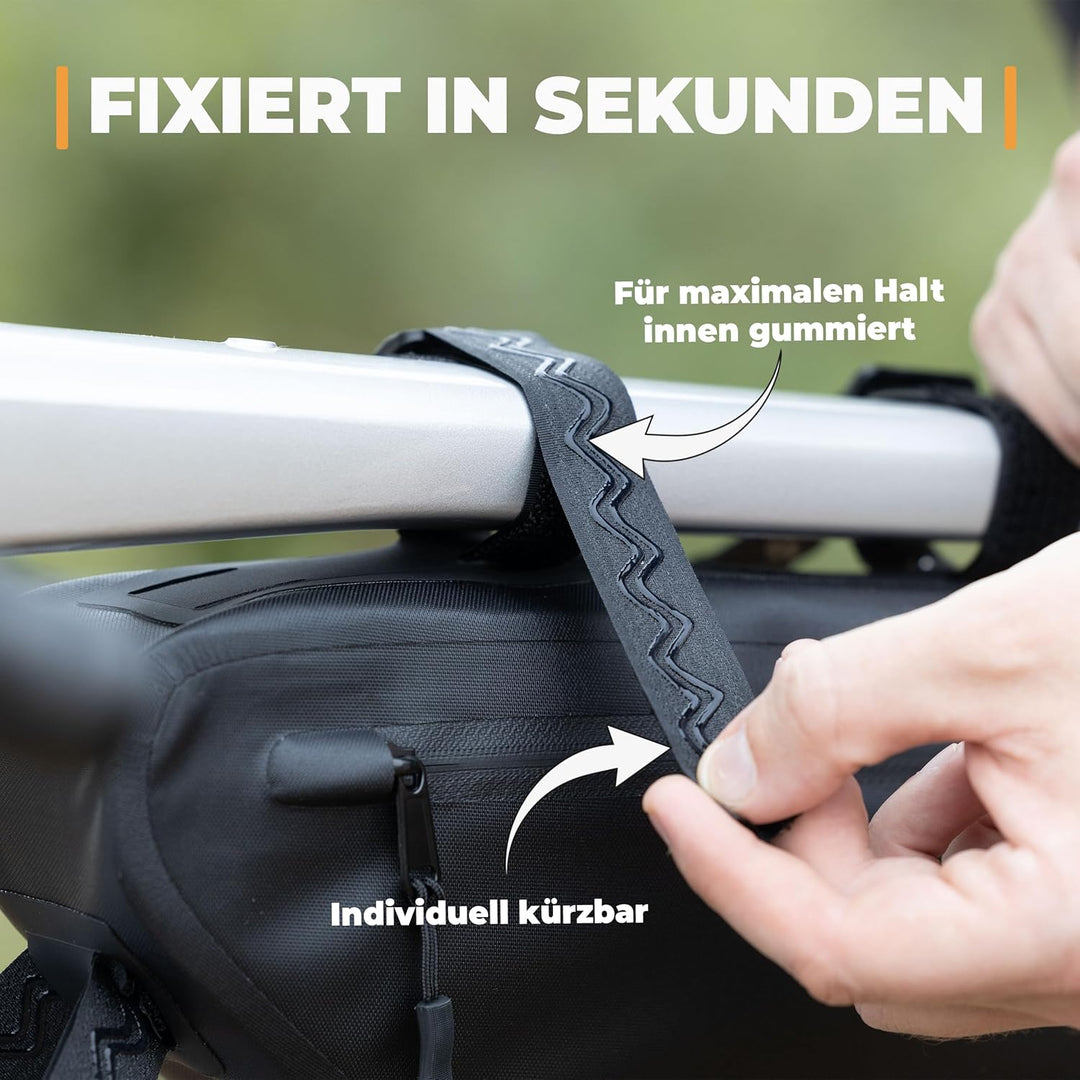 Rovativ® Bikepacking Rahmentasche [38 cm] 100% wasserdicht - Fahrradta – techstudio.ch