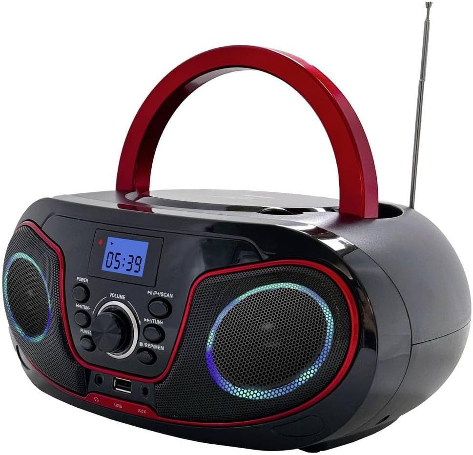 Silva Schneider MPC 19.4 USB CD-Radio UKW AUX, CD, USB Schwarz, Rot, 1 ...