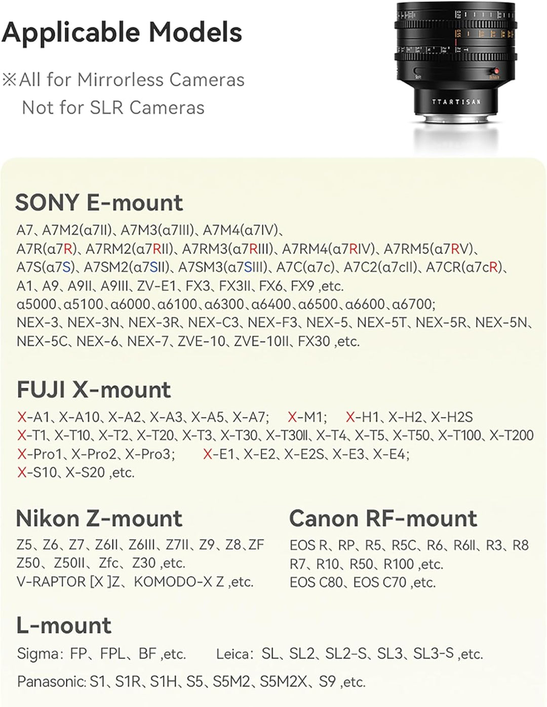 TTARTISAN 35mm T2.1 Kino Objektiv Vollformat Manueller Fokus Soft Boke – techstudio.ch