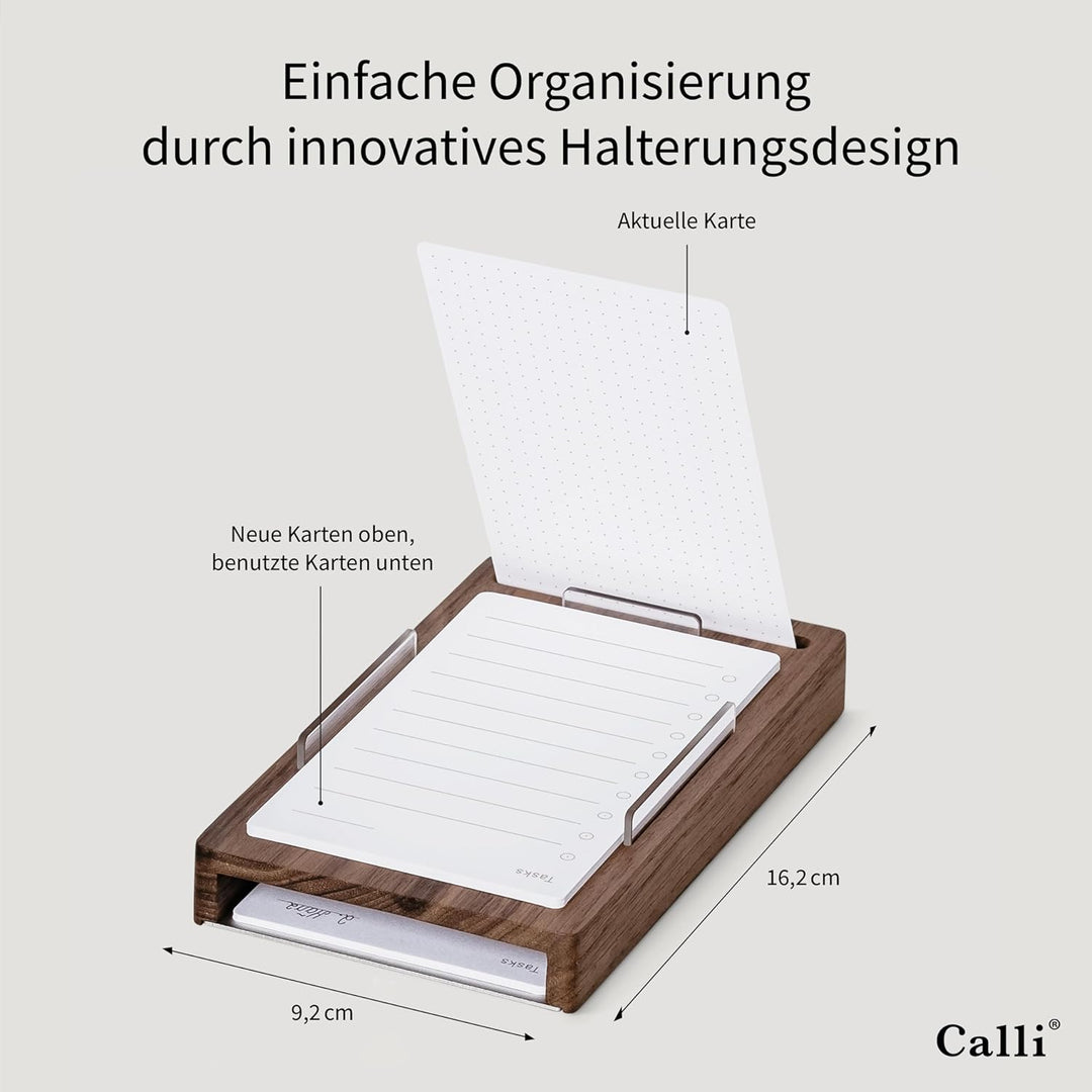 Calli® 150 Premium To Do Liste Karten aus feinstem 250g Papier (129 x ...