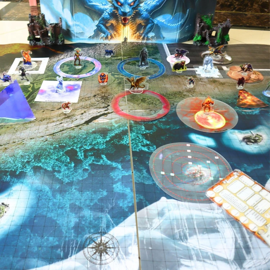 DND Map D&D 5E Grid 4Mat 8Scenarios w/Dry-Erase Pens&AOE Spell Templat ...