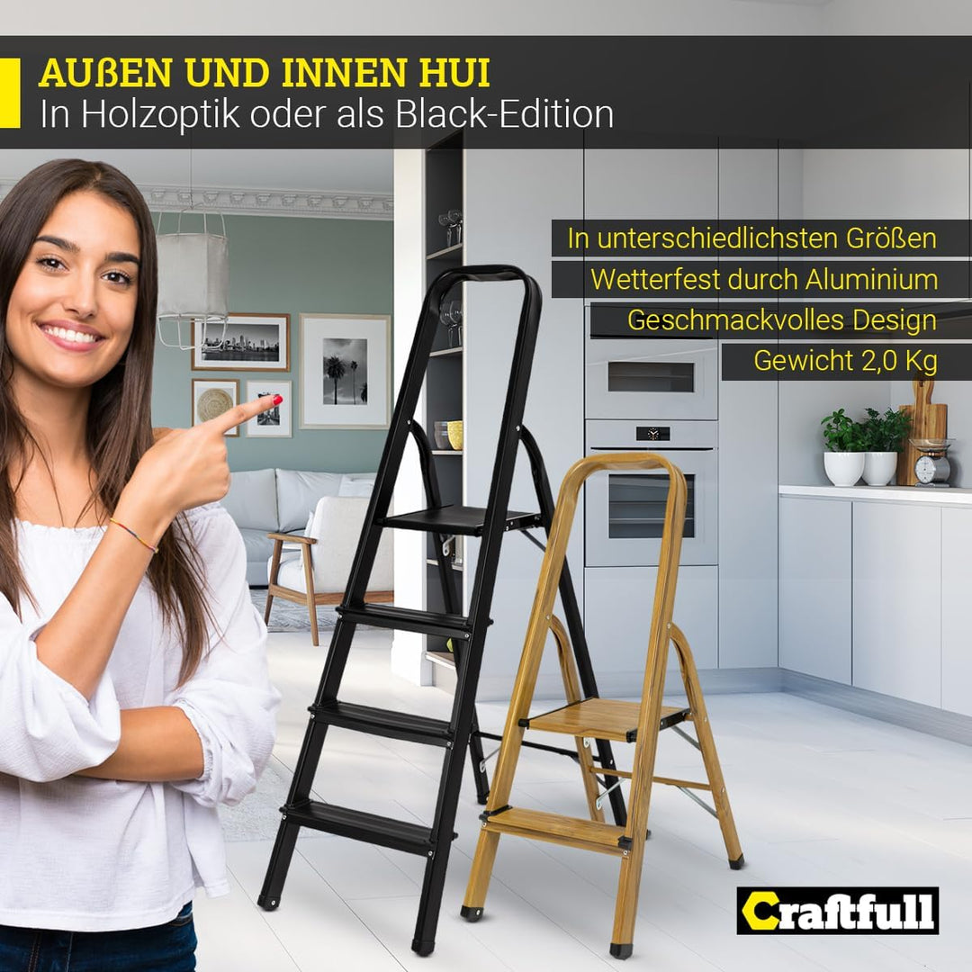 𝐂𝐑𝐀𝐅𝐓𝐅𝐔𝐋𝐋 Trittleiter CF-133A | 𝟑 𝐉𝐀𝐇𝐑𝐄 𝐆𝐀𝐑𝐀𝐍𝐓𝐈𝐄 - 2-6 Stufen Leiter ...