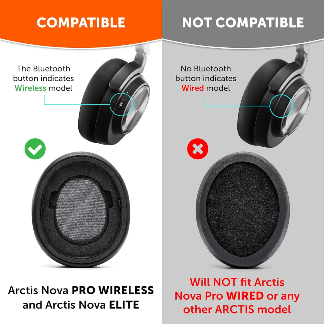 WC PadZ Nova Pro Wireless & Nova Elite – Ersatz-Ohrpolster für Steelse ...