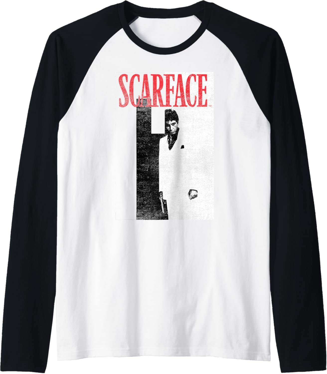 Scarface Distressed Movie Poster Photo Raglan – techstudio.ch