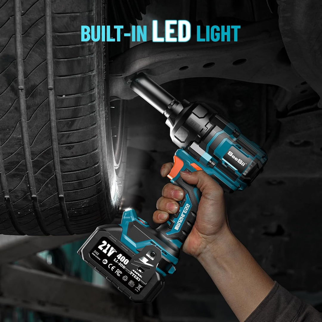 Seesii Schlagschrauber 1200N.m(900 FT-LBS) 2400RPM 1/2 Akku Schlagschr – techstudio.ch