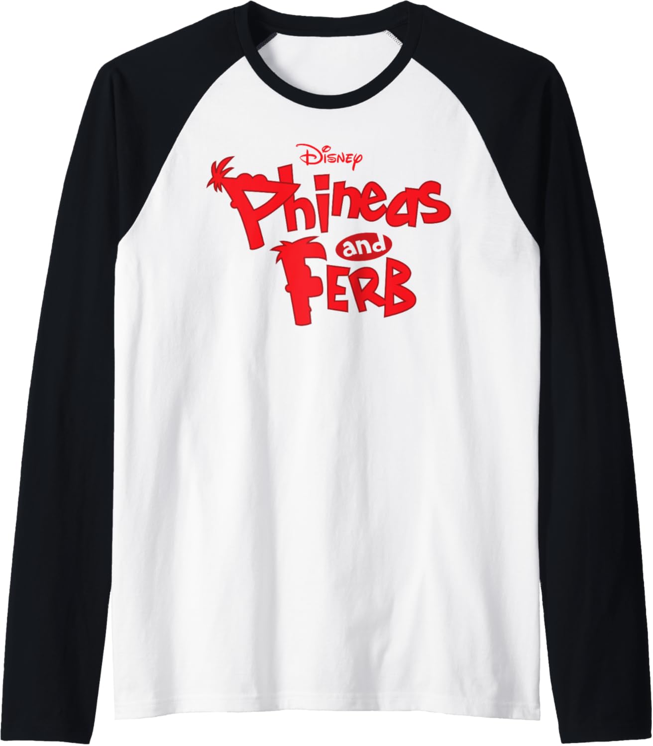 Disney Phineas und Ferb Red Show Logo Raglan – techstudio.ch