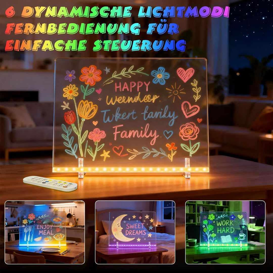 BRICH Kids LED Zeichentafel - Kinder Beleuchtete LED Zeichentafel mit ...