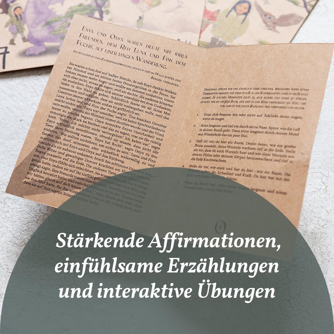 VEGAN BOX® Adventskalender Mindful für Kinder | 24 stärkende Affirmati ...
