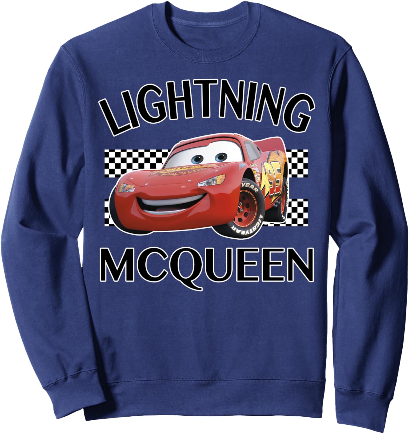 Disney Pixar Cars Lightning McQueen Finish Line Poster Sweatshirt ...