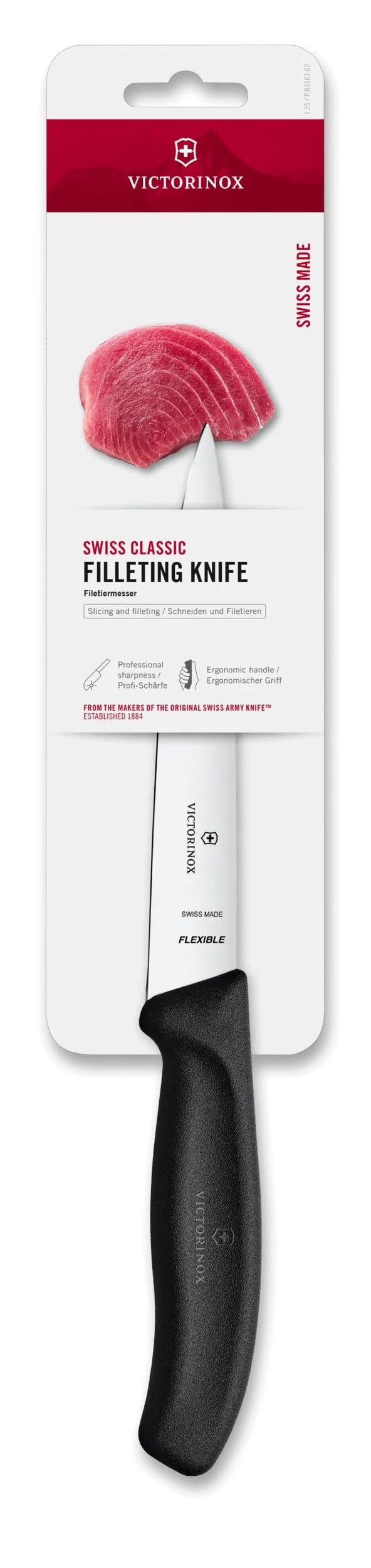 Victorinox Swiss Classic Filetiermesser, 16 cm, ergonomischer Griff, f ...