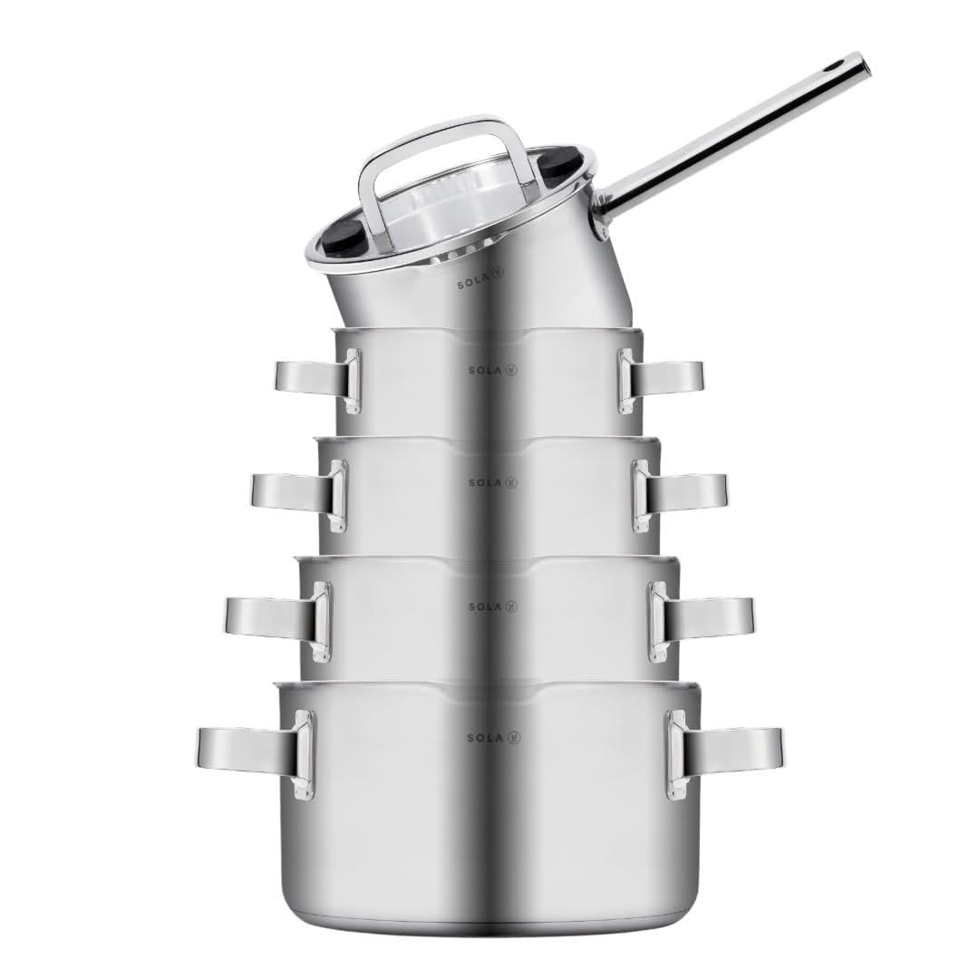 Sola Juvia Signature Topfset Induktion - 5-Teilig, Kochtopf set mit De ...
