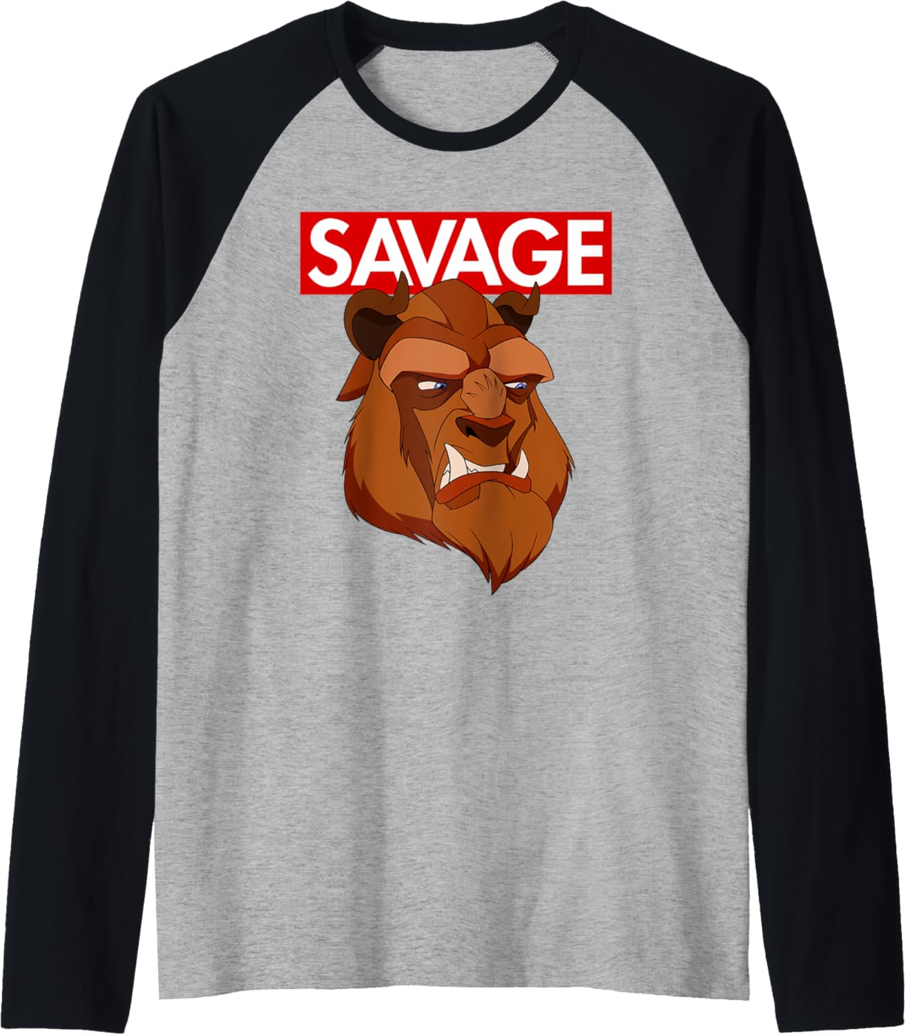 Disney Beauty & the Beast Savage Face Raglan – techstudio.ch