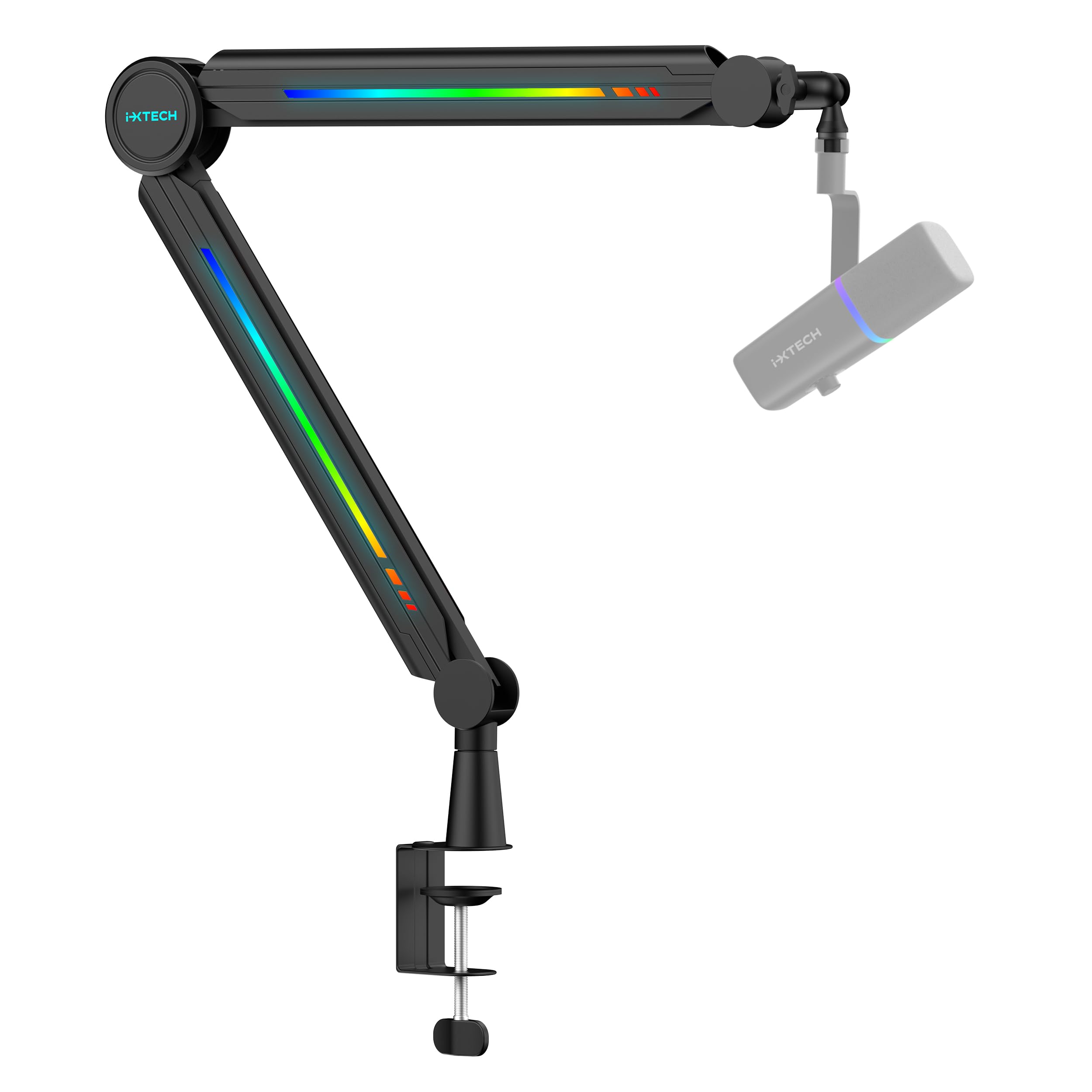 IXTECH RGB Mic Boom Arm High Profile, Overhead Boom Arm Mikrofonstände ...