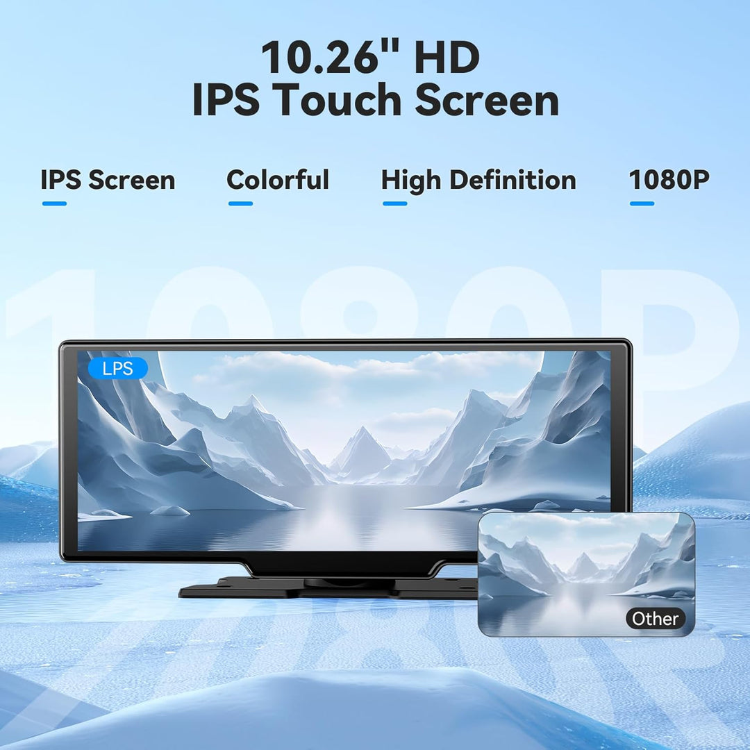 10,26 Zoll 4K Wireless Carplay Display Android Auto Display,Autoradio ...