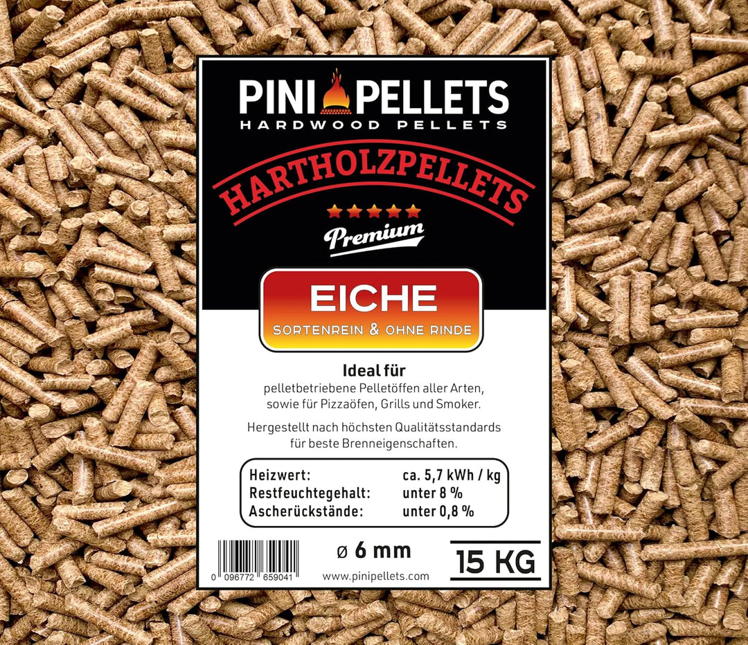 Hartholz Pellets 6 mm PINI 15Kg zum Heizen Grillen Räuchern Smoken – techstudio.ch