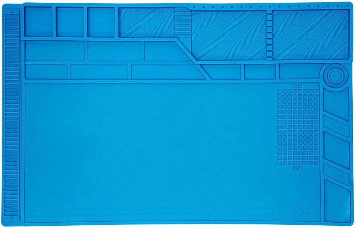 Minadax XXL Lötmatte, 55 x 35cm Grosse Silikonmatte, 500°C Hitzebestän ...