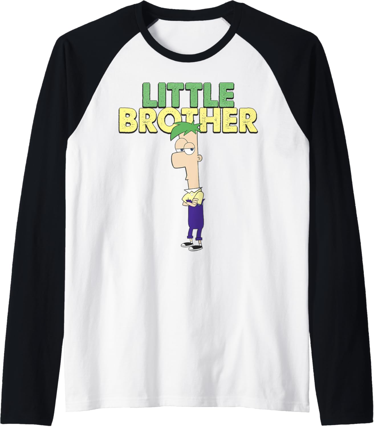 Disney Phineas und Ferb Little Brother Ferb Stehende Pose Raglan ...