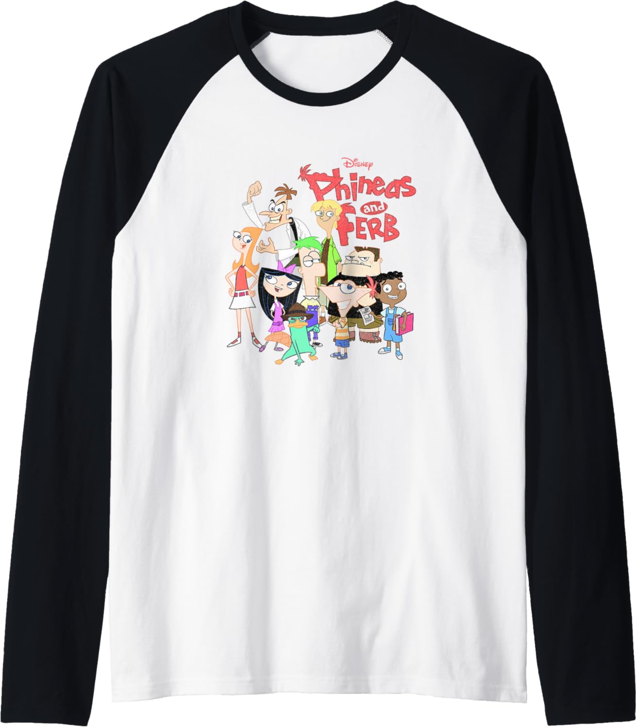 Disney Phineas und Ferb The Group Logo Raglan – techstudio.ch