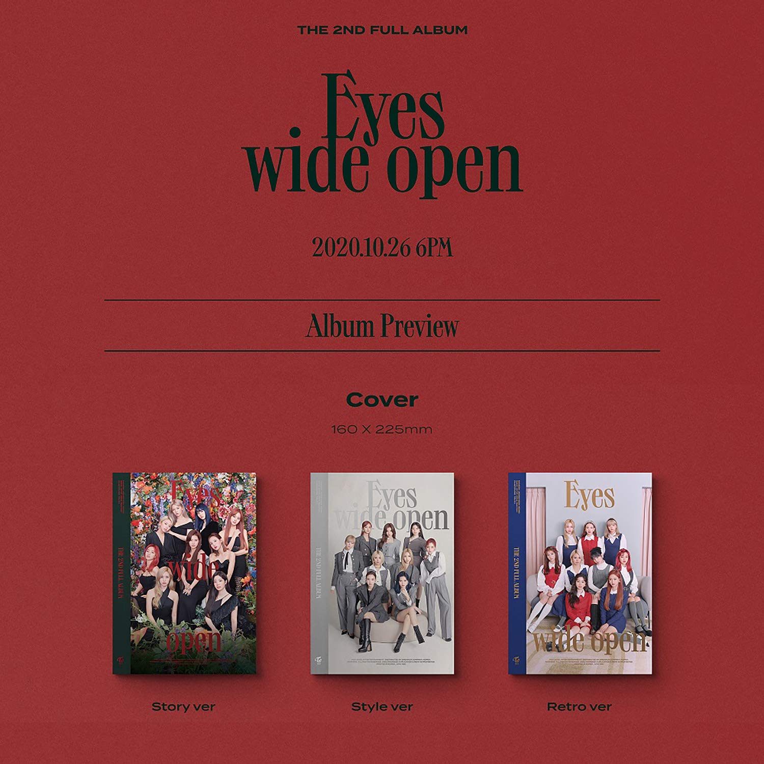 TWICE 2nd Album - EYES WIDE OPEN [ RETRO ver. ] CD + Photobook + Messa ...