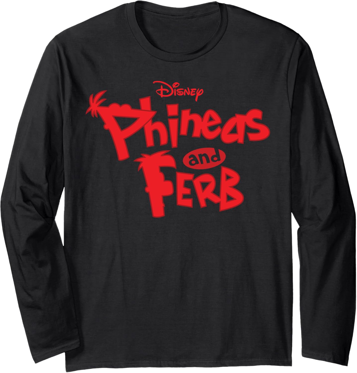 Disney Phineas und Ferb Red Show Logo Langarmshirt – techstudio.ch
