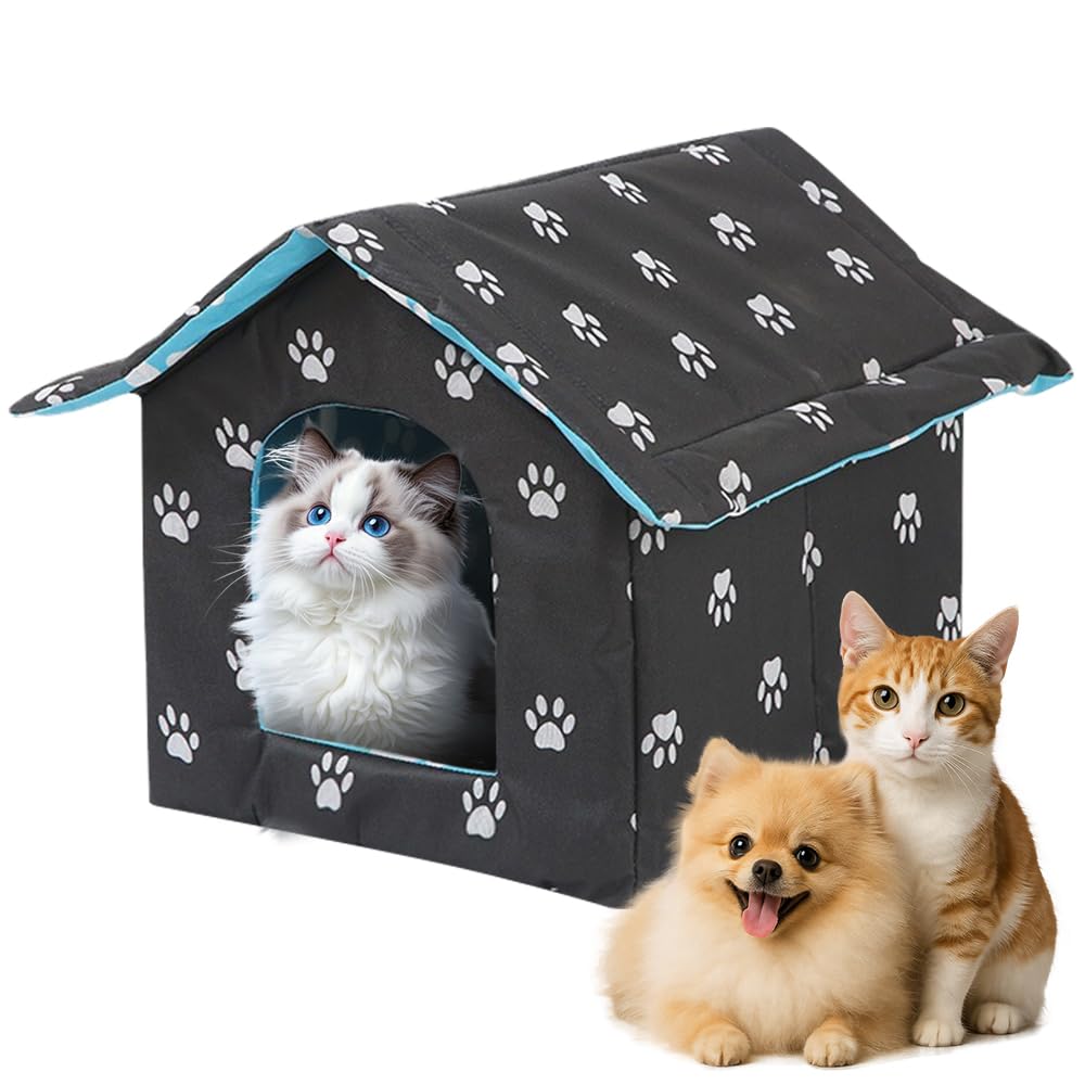 Katzenhaus Fur Draussen Winterfest