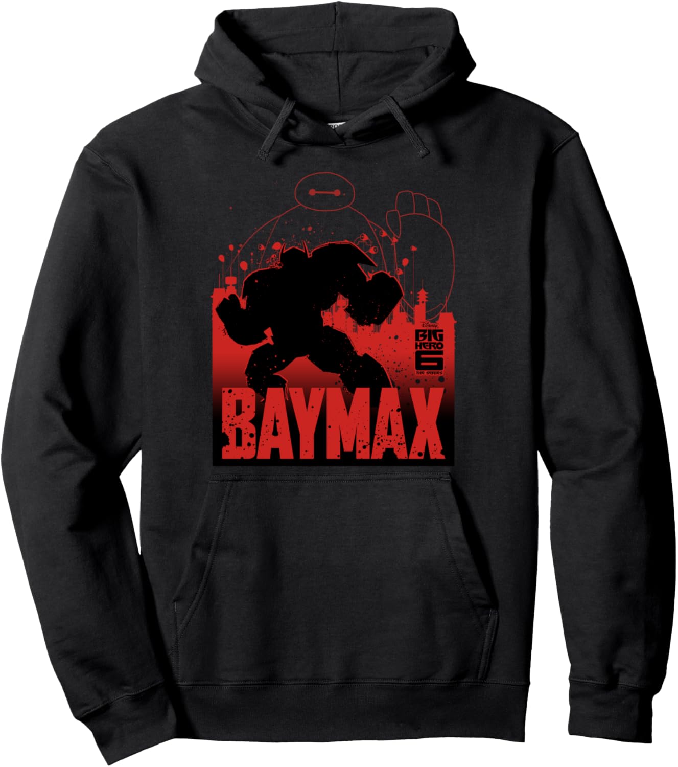 Disney Big Hero 6 TV Series Baymax Outline Pullover Hoodie – techstudio.ch