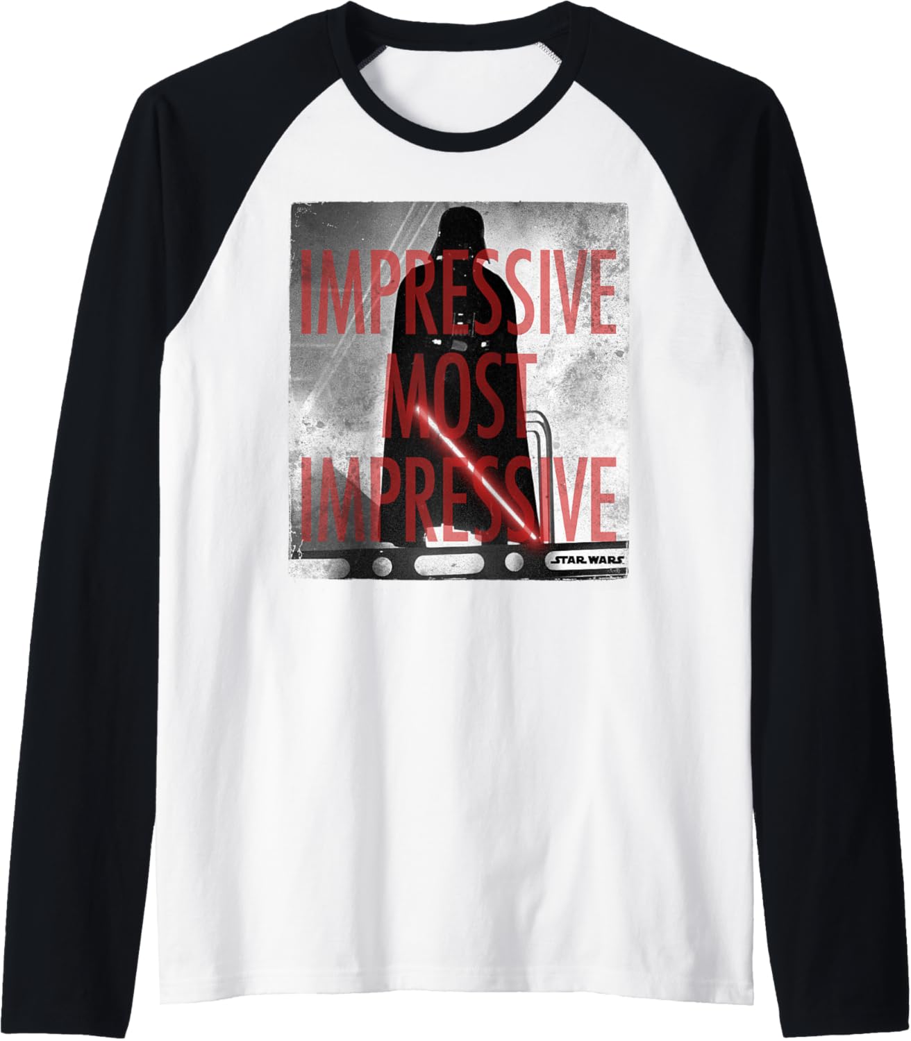 Star Wars Darth Vader Standing Impressive Most Impressive Raglan ...