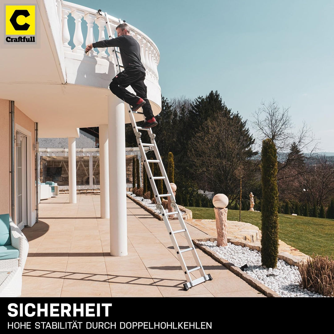 𝐂𝐑𝐀𝐅𝐓𝐅𝐔𝐋𝐋 Aluminium Mehrzweckleiter CF-104A | 𝟑 𝐉𝐀𝐇𝐑𝐄 𝐆𝐀𝐑𝐀𝐍𝐓𝐈𝐄 - 6in1 ...