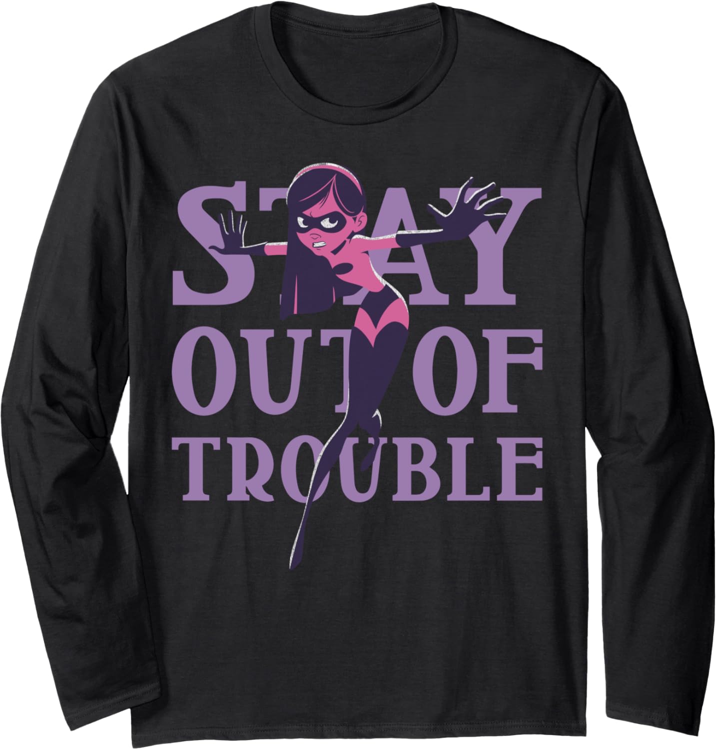 Disney Pixar Incredibles Violet Trouble Text Poster Langarmshirt ...