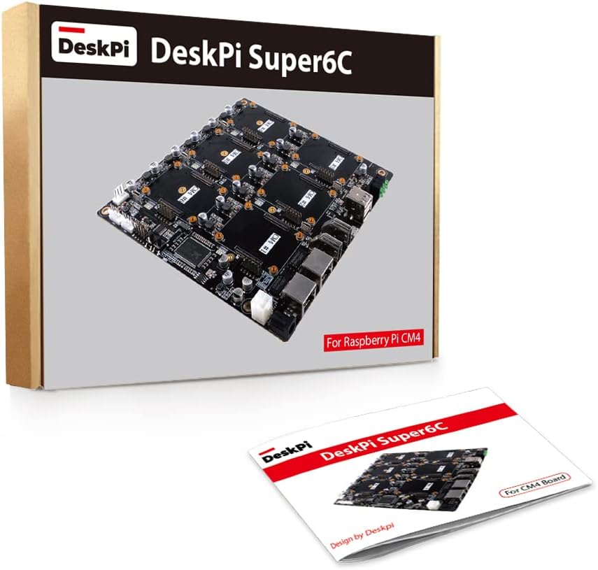 GeeekPi DeskPi Super6C Raspberry Pi CM4 Cluster Mini-ITX Board Raspber ...
