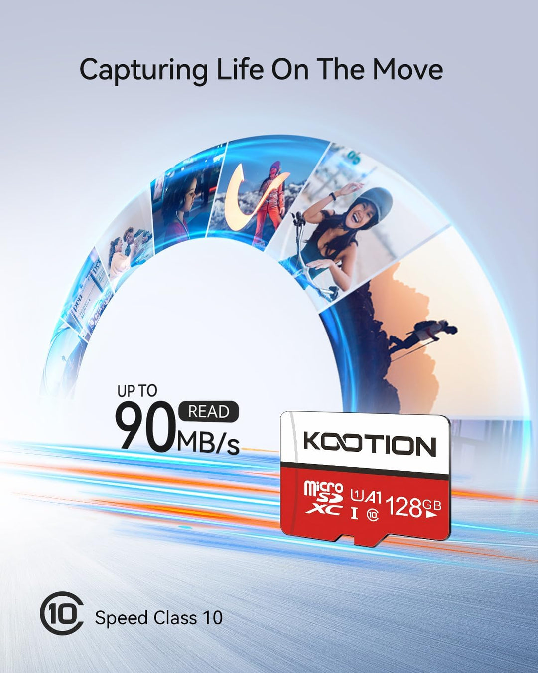 KOOTION Micro SD Karte 128GB Speicherkarte MicroSDXC bis zu 100 MB/s K ...