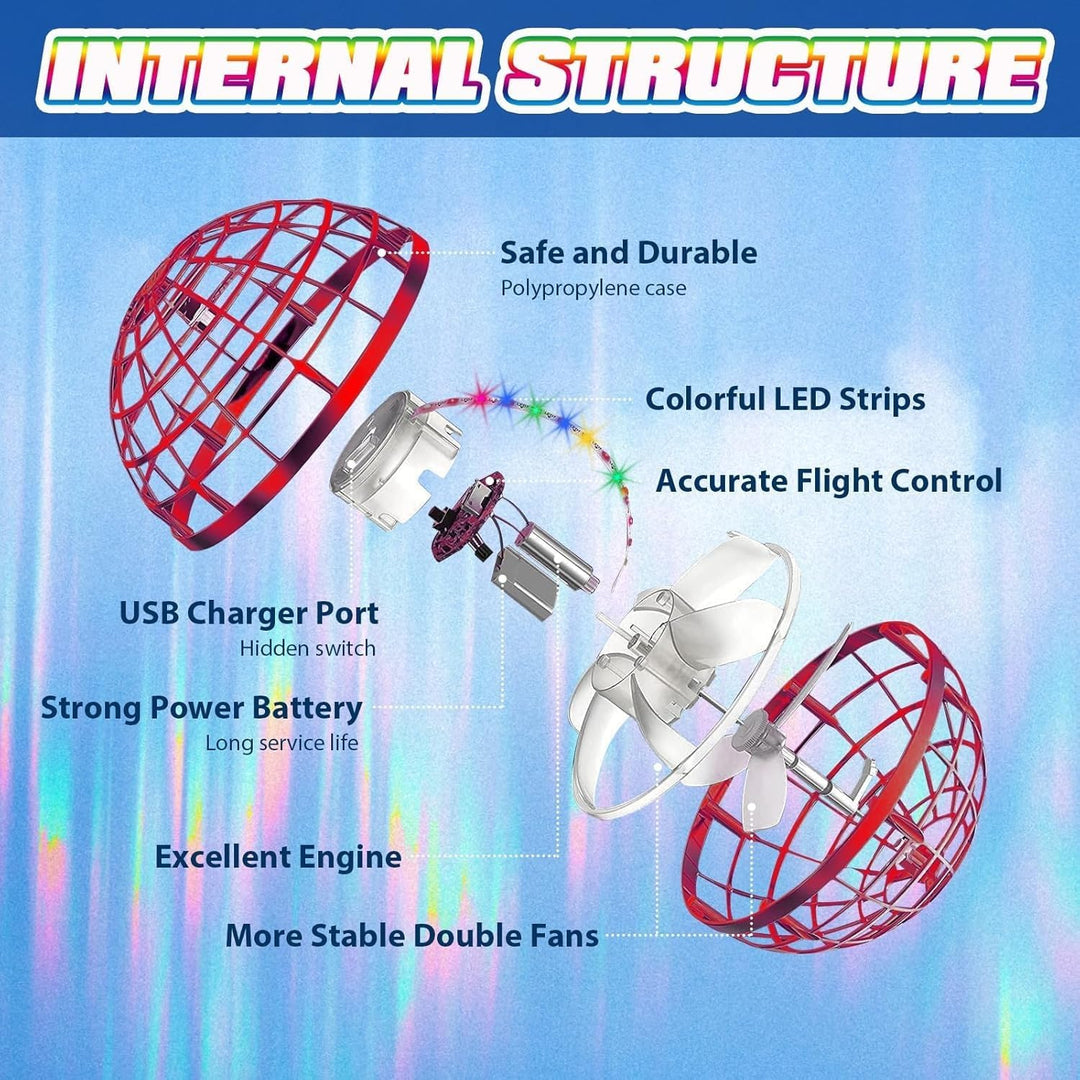 2026 Fliegender Ball Spielzeug FüR Junge, Hover Flying Rotierender Sch ...