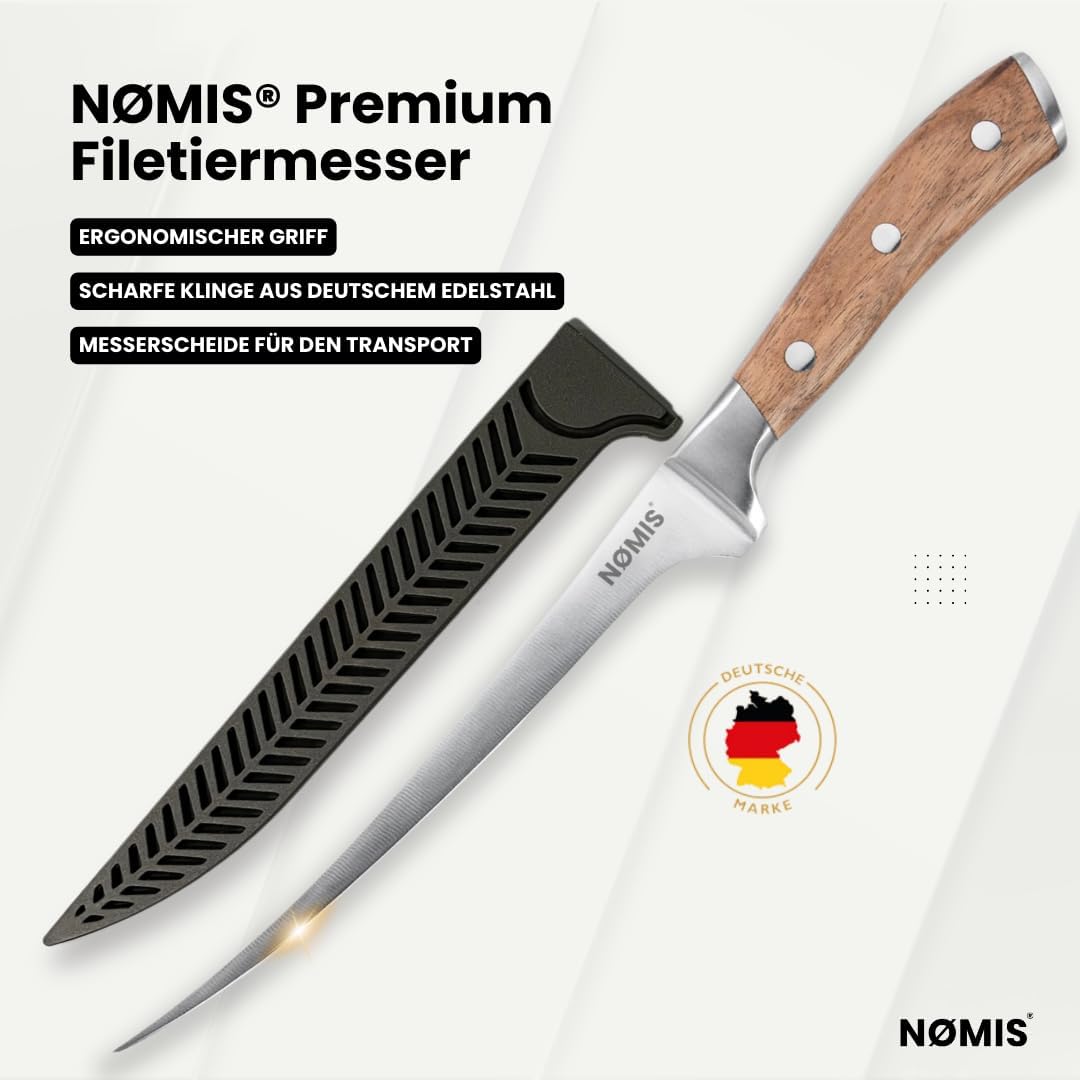NØMIS Premium Filetiermesser Fisch | Filitiermesser scharf Fisch | Fis ...