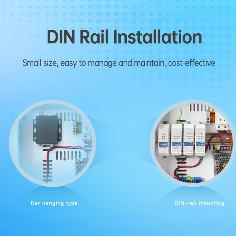 PUSR DIN-Schiene RS485 zu Ethernet Konverter Modbus RTU zu TCP Modbus ...