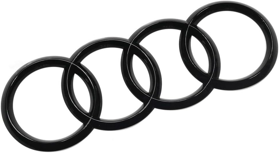 Audi Original Ringe Black Edition Emblem Blackline Zeichen Logo schwar ...