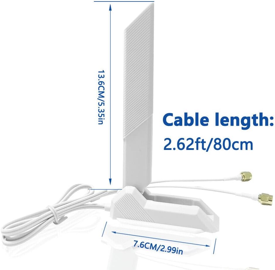 JINTAI High Gain 9dBi Tri-Band WiFi 6E Antenne mit Magnetfuss für MSI ...