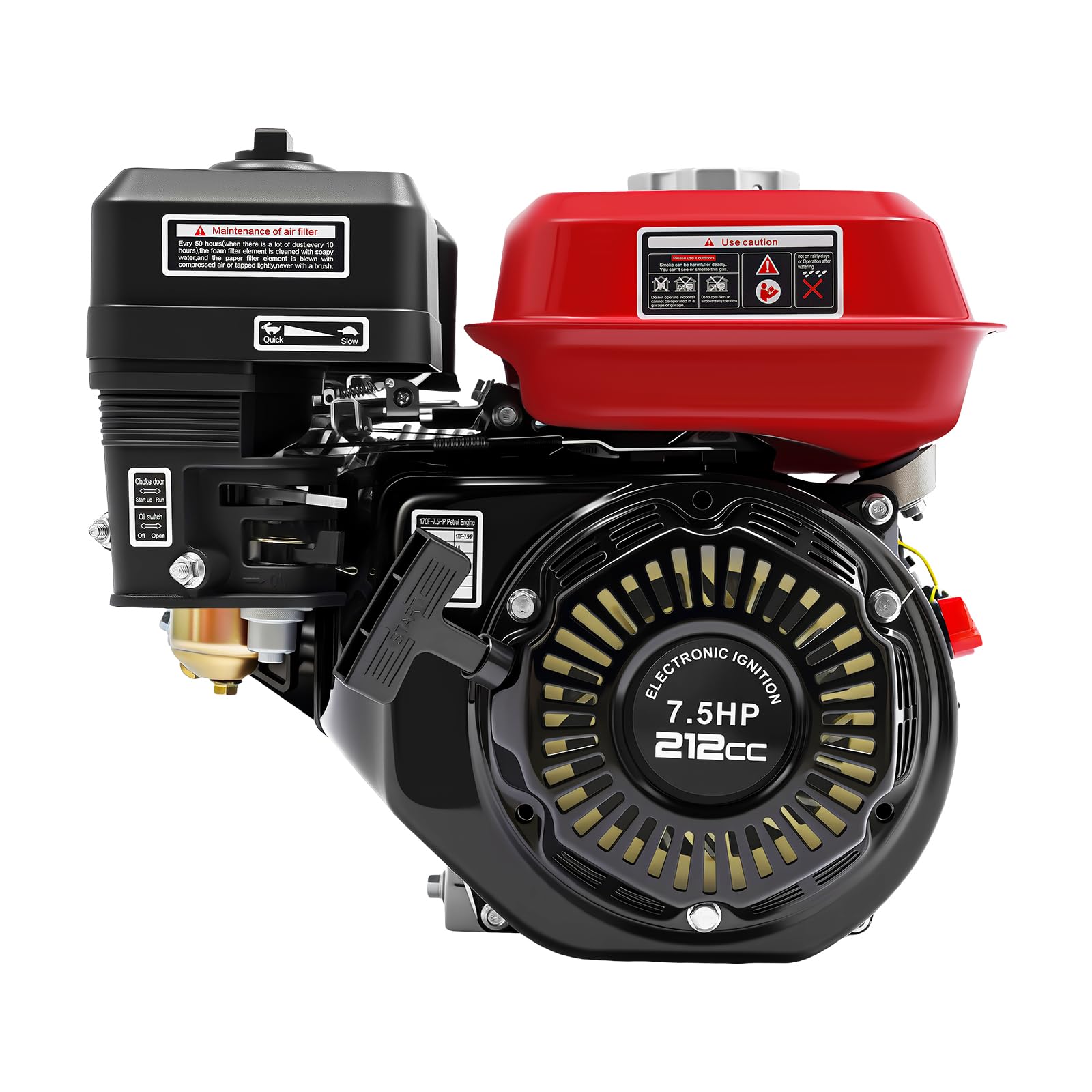 BJTDLLX 7.5 PS 210cc Benzinmotor Kartmotor Standmotor Antriebsmotor 4 ...