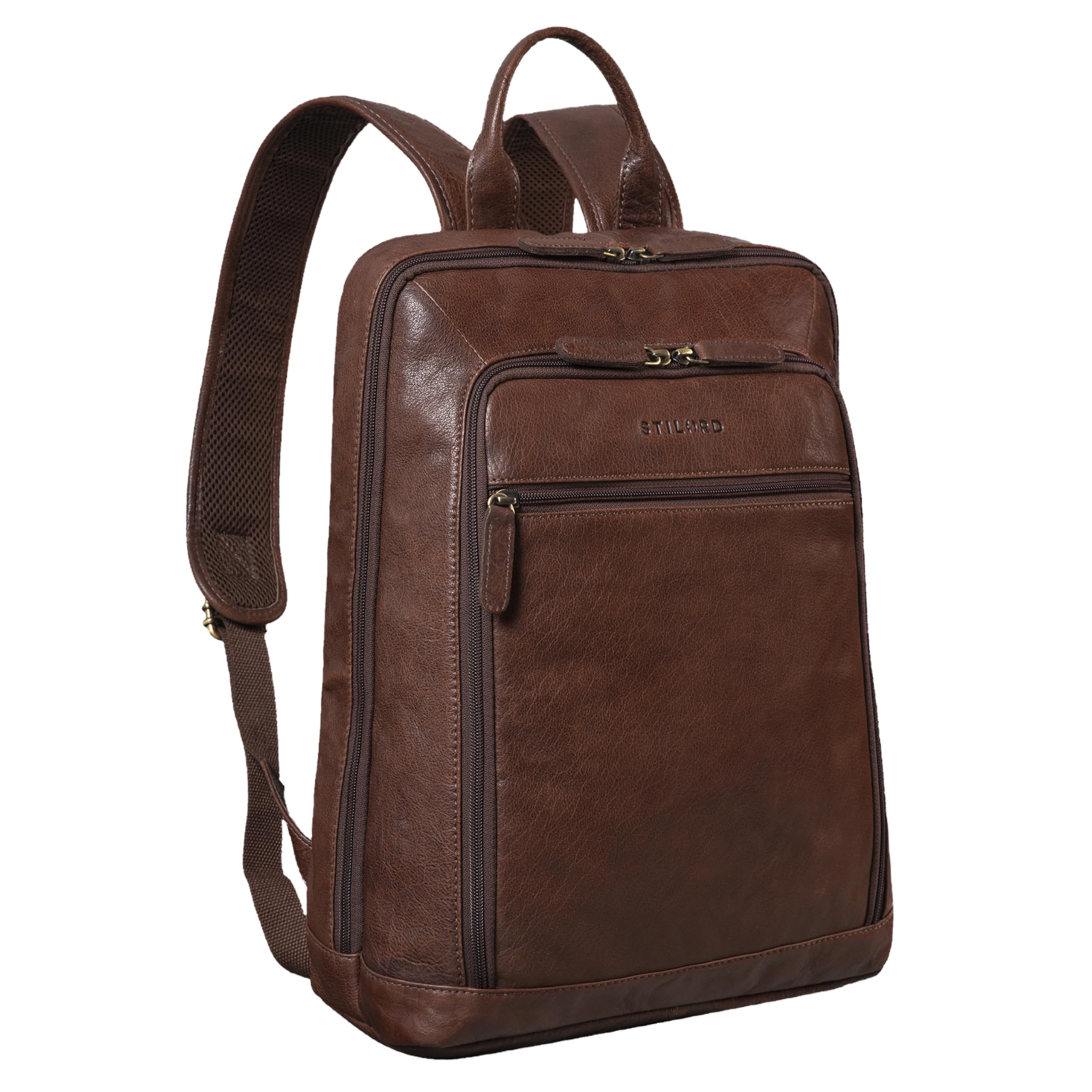 STILORD 'Watson' Laptop Rucksack 15.6 Zoll Leder Backpack Business Led ...