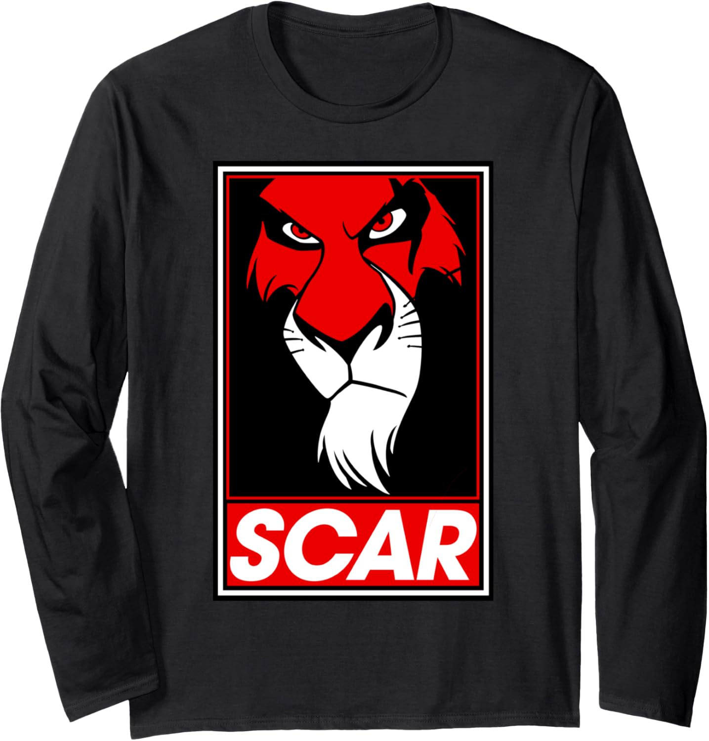 Disney The Lion King Scar Red Hue Poster Langarmshirt – techstudio.ch