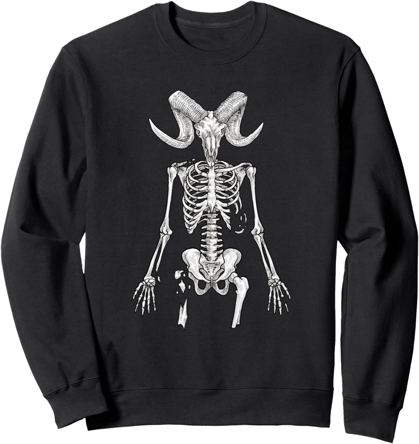 Baphomet Skeleton Skull Goth Gothic Occult Witchcraft Witch Sweatshirt ...