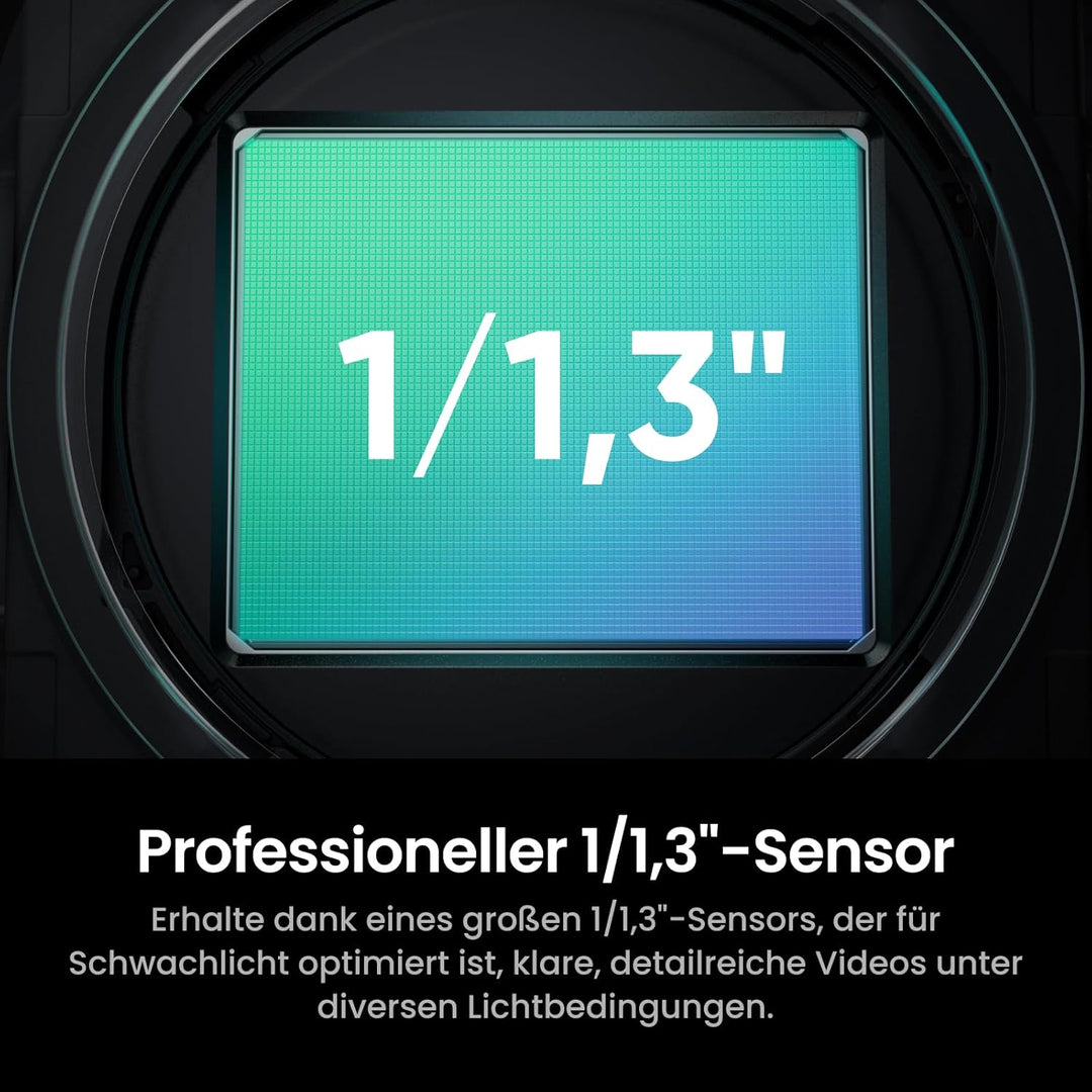 Insta360 Link 2 Pro – 4K PTZ-Webcam für PC/Mac, 1/1,3"-Sensor, Schwach ...